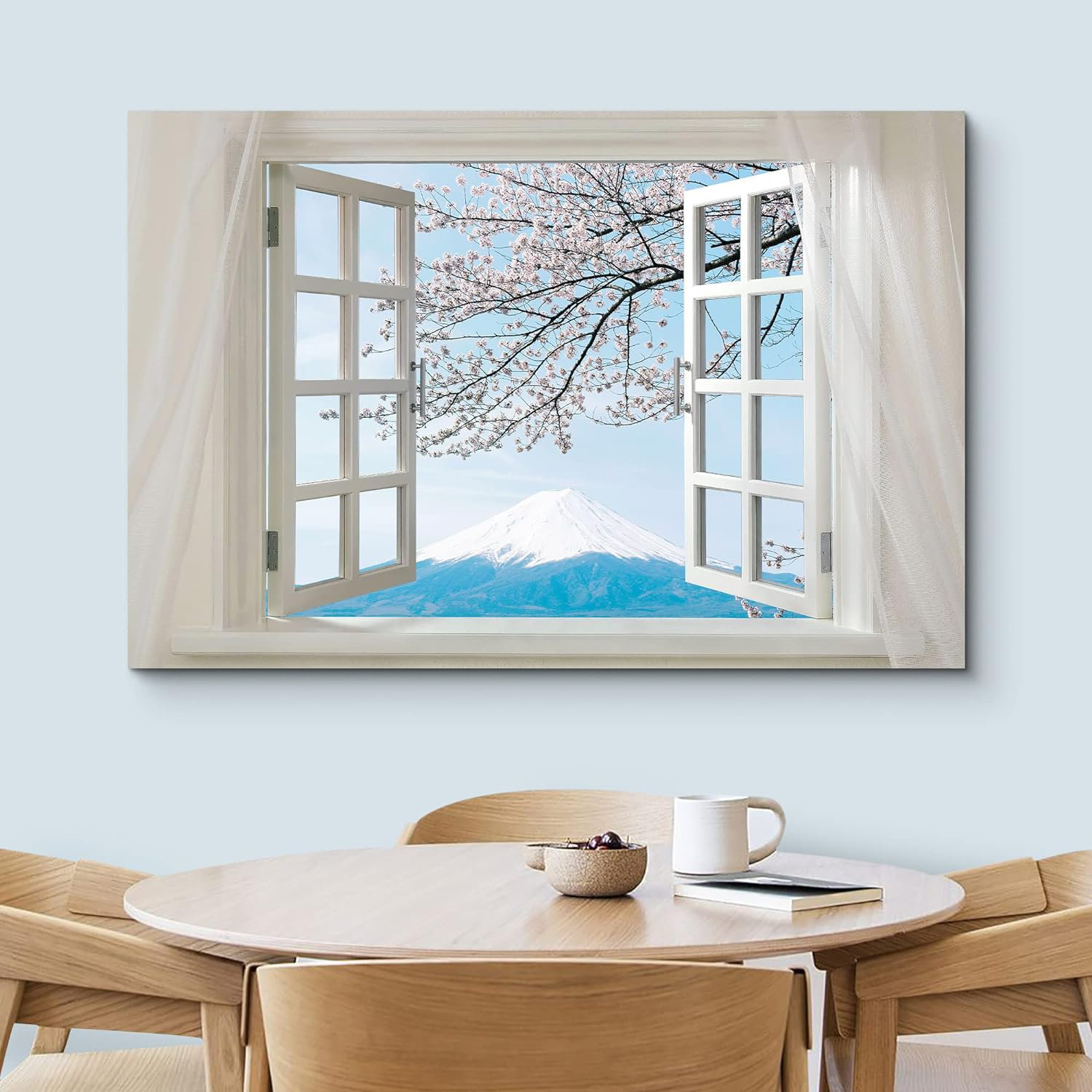 IDEA4WALL " Glimpse Into Cherry Blossom With Mountain Fuji From Afar ...