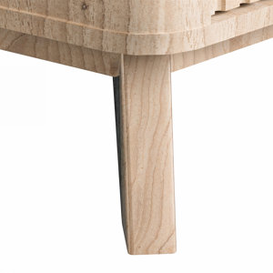 Ebern Designs Table de chevet moderne à 2 tiroirs Lataurus H 24,02 po ...