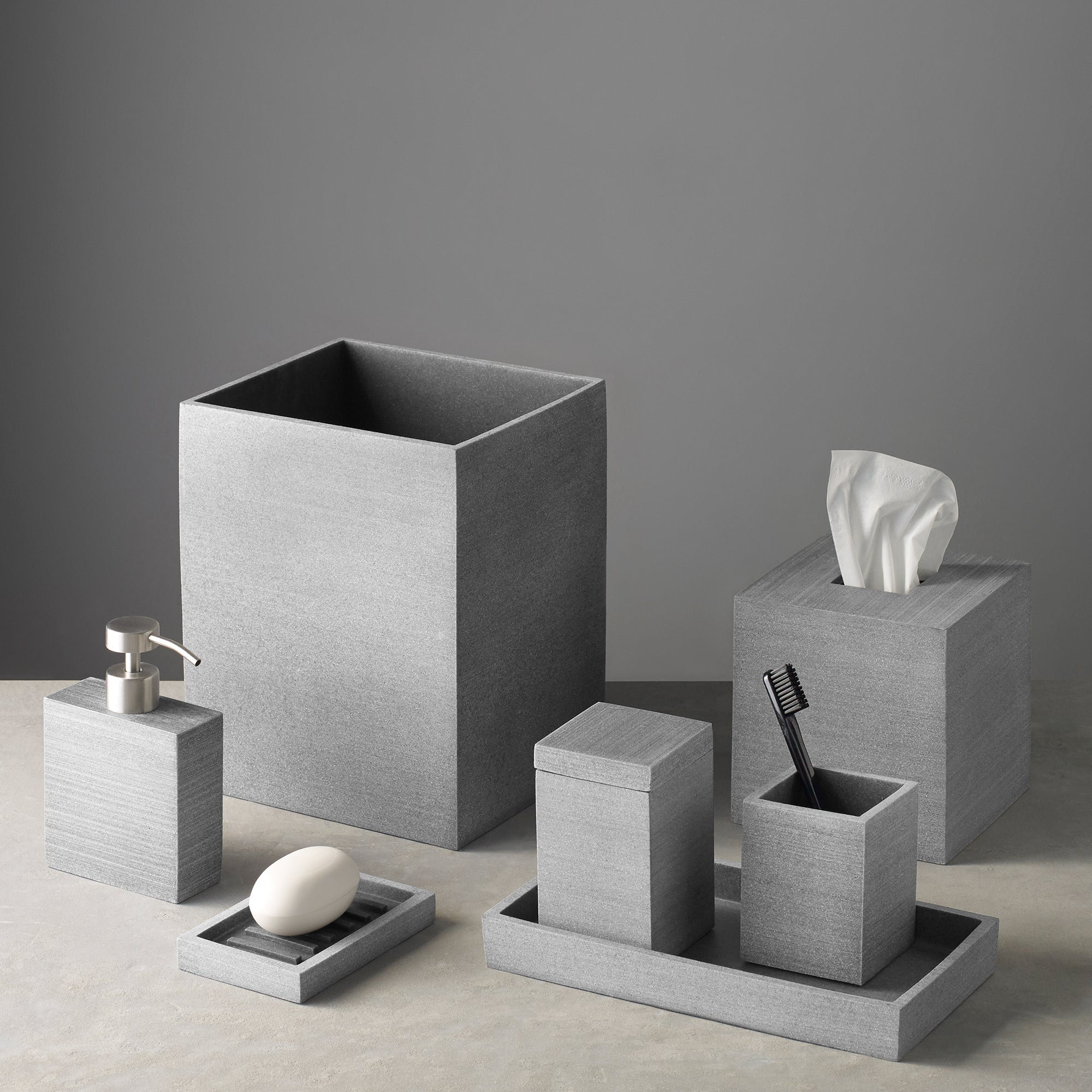 Latitude Run® Calasia Slate Resin Waste Basket & Reviews | Wayfair