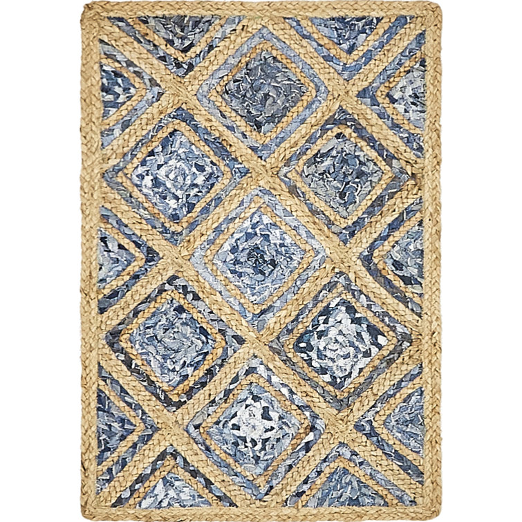 Dakota Fields Gleason Hand-Braided Blue Area Rug & Reviews | Wayfair