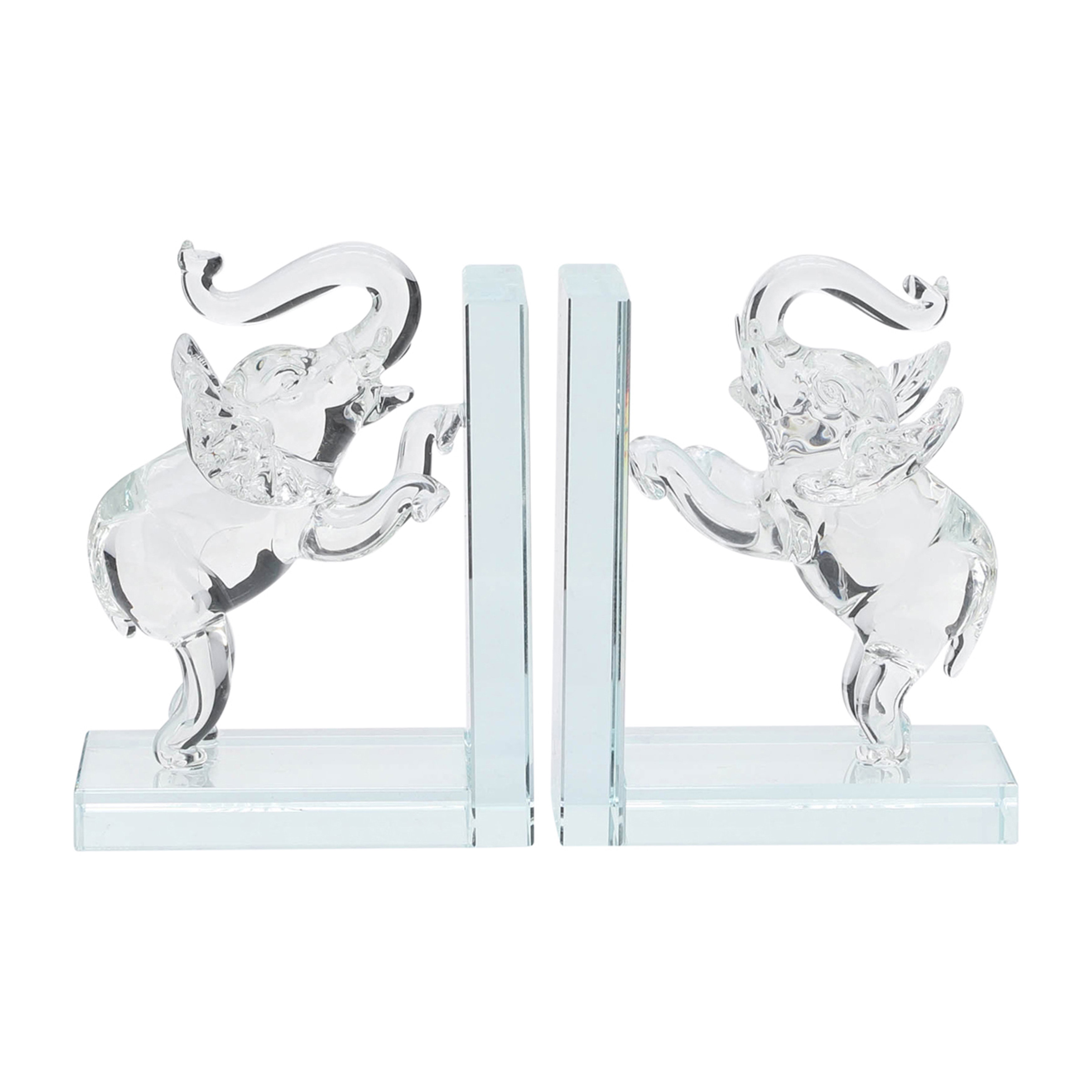 Mercer41 Crystal, Set Of 2 5"H Elephant Bookends - Wayfair Canada