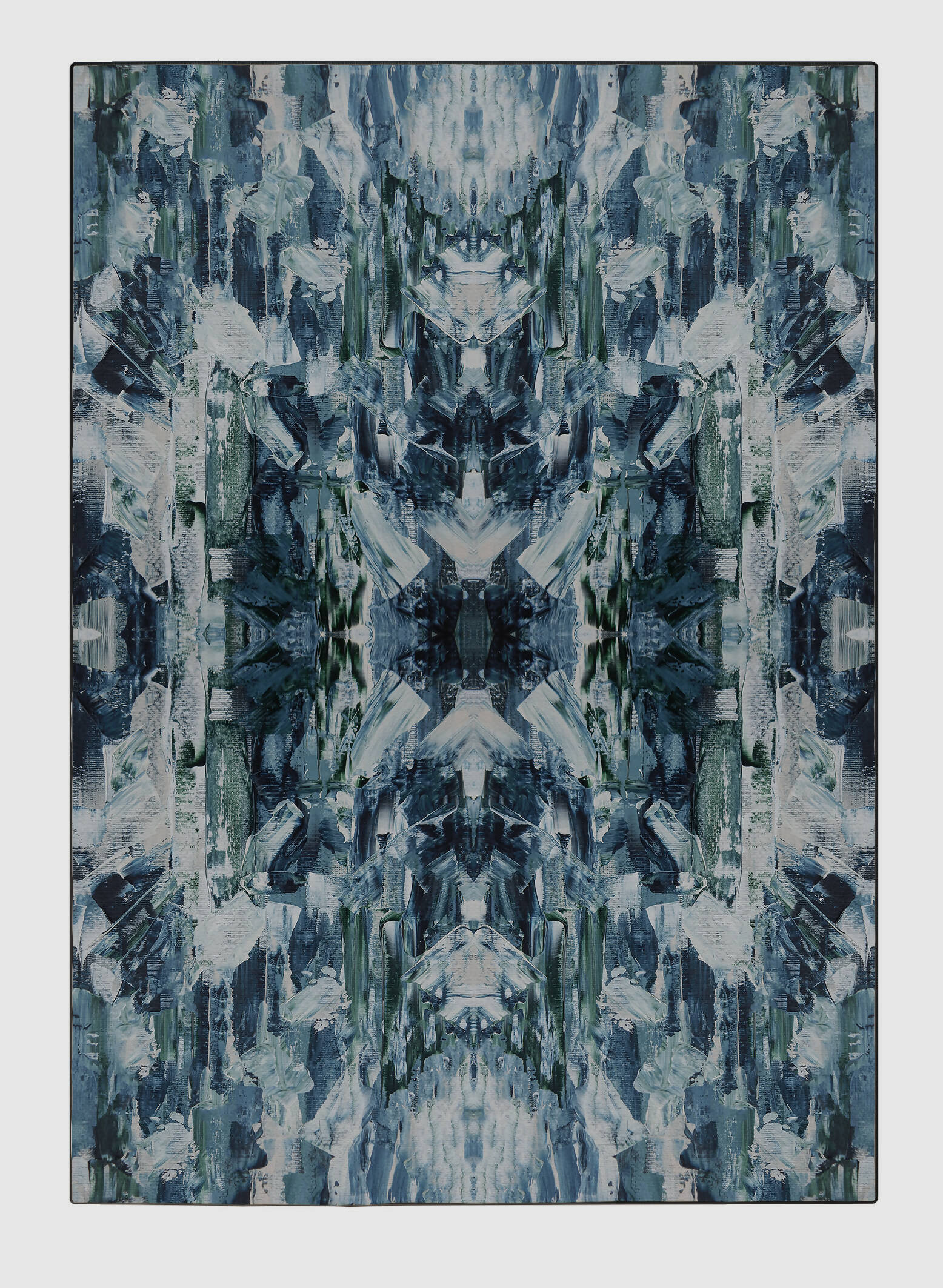 Ivy Bronx Esekiel Machine Woven Polyester/Chenille Area Rug in Blue ...