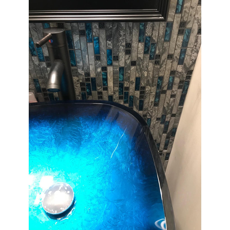 Umedas 11.8'' Glass Decorative Tile Insert | Wayfair