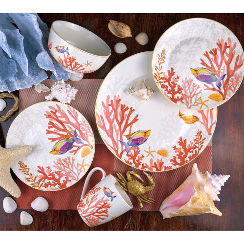 Rosecliff Heights Azareya Bone China Dinnerware Set - Service for 6 ...