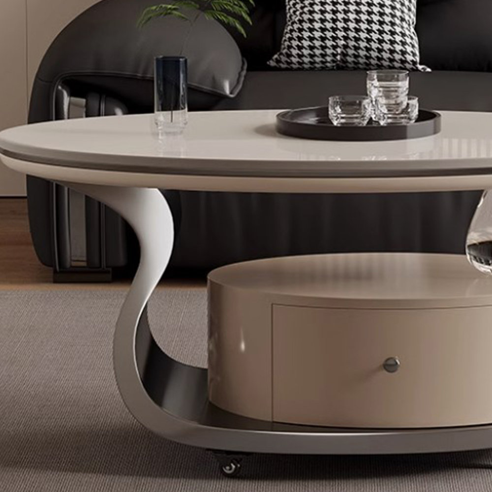 Wu's StylishVault Light luxury design with wheel coffee table | Wayfair