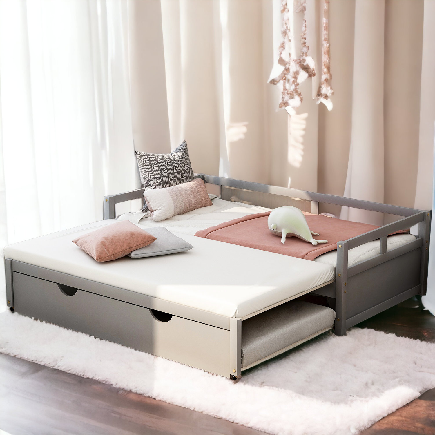 Latitude Run® Keevis Twin Solid Wood Daybed with Trundle & Reviews ...