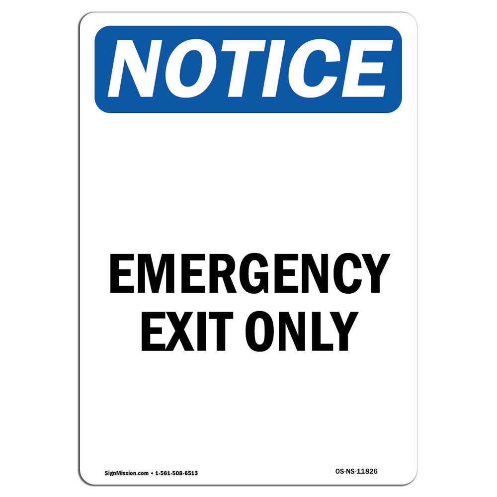 SignMission Emergency Exit Only Sign | Wayfair
