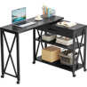17 Stories Mineo 35.4'' Rotating L Shaped Writing Desk with Drawer ...