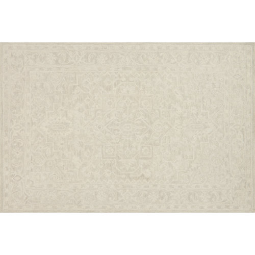 House of Hampton® Darryl Handmade Hand Hooked Wool Bone Rug & Reviews ...