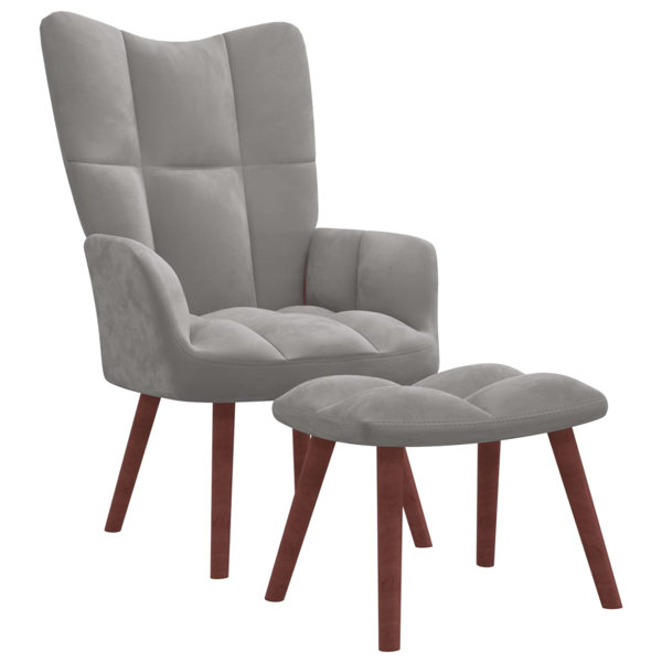 George Oliver Khody Upholstered Armchair with Ottoman | Wayfair