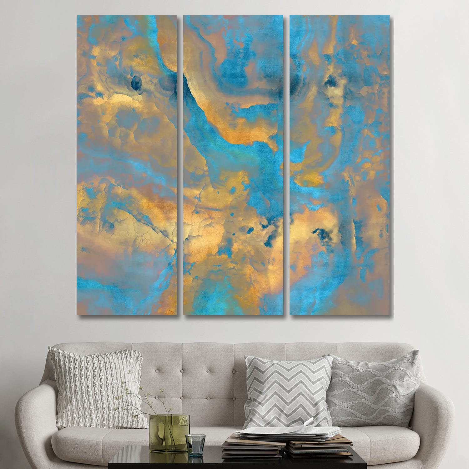 Brayden Studio® Stone - Canvas Wall Art Set - Wrapped Canvas (Set of 3 ...