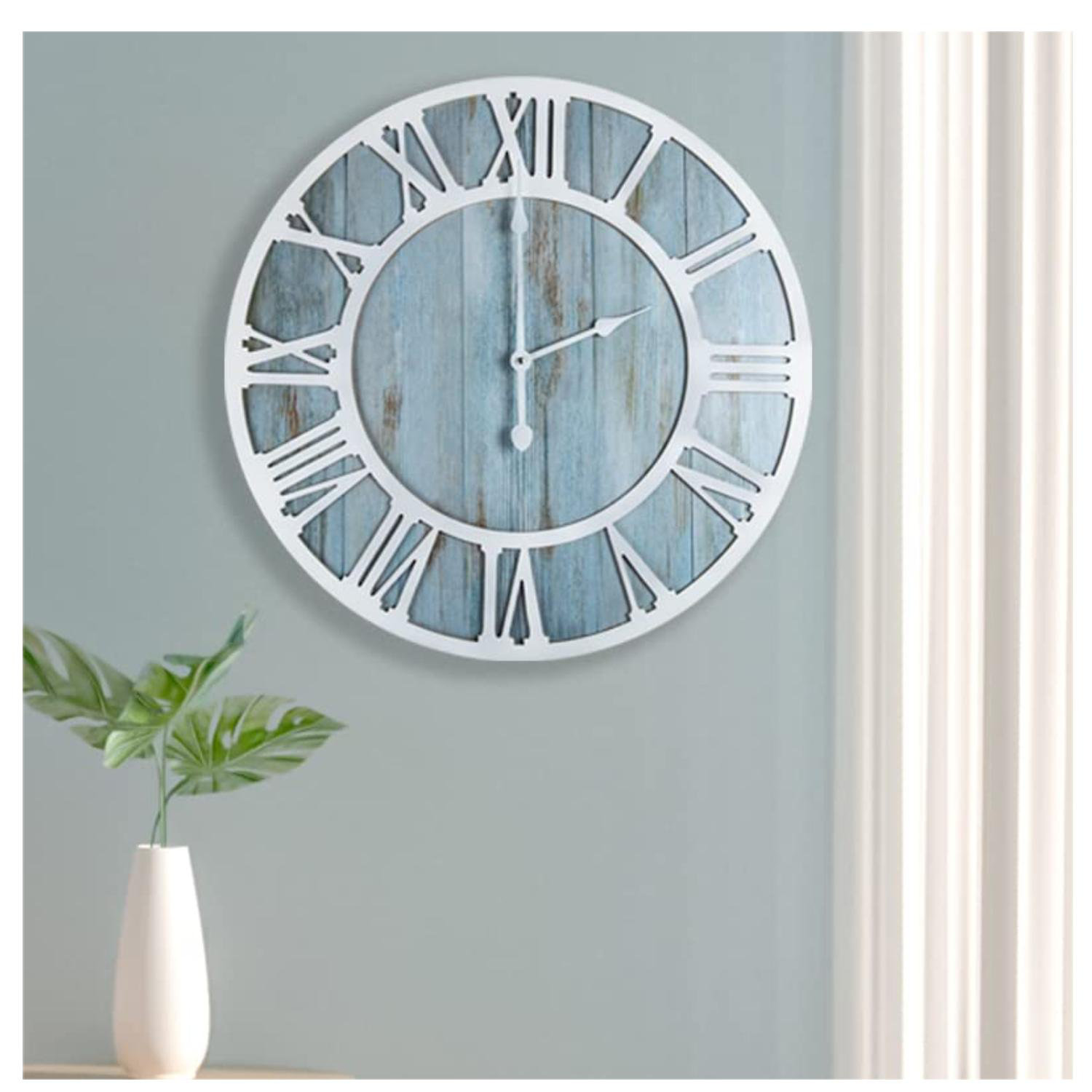 Gracie Oaks Wall Clock For Home Decor , Wood Wall Clocks Battery ...