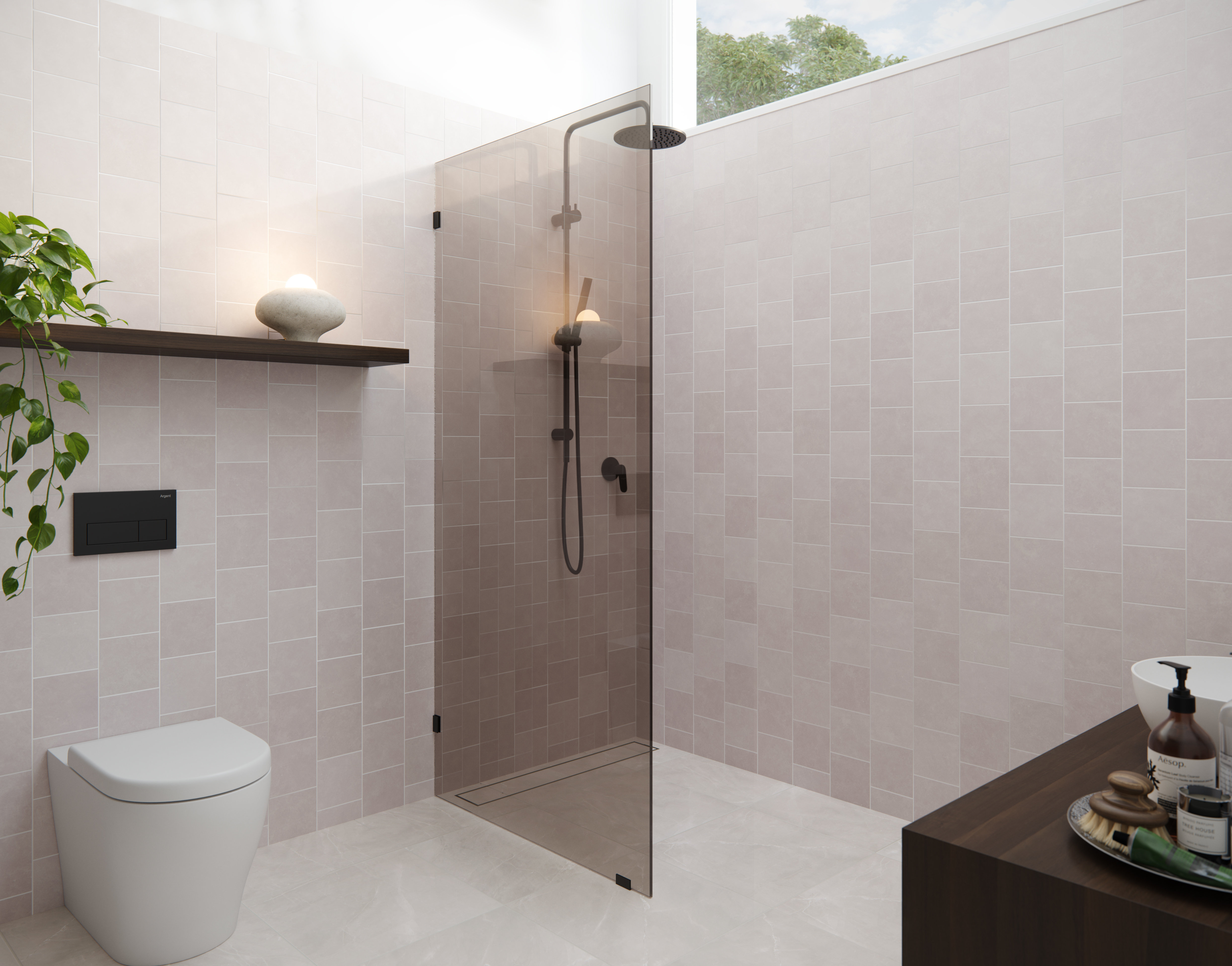 Glass Warehouse Ursa 30 in. x 78 in. Fully Frameless Bronze Tinted ...