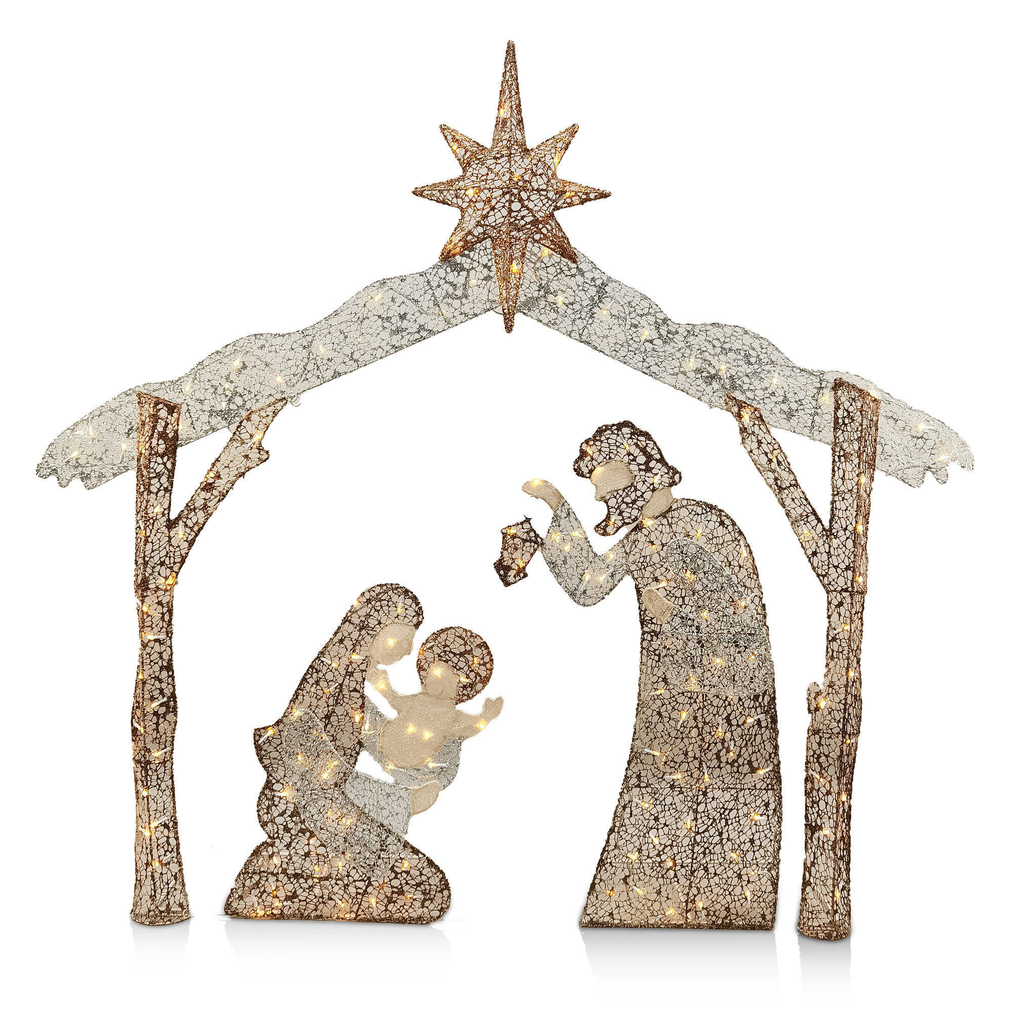 Joiedomi Fabric Nativity Scene Lighted Display - Wayfair Canada