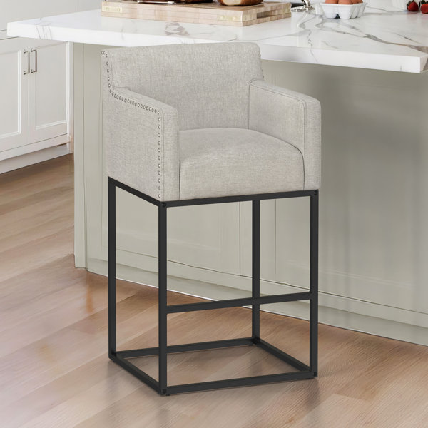 Red Barrel Studio® Levertis Upholstered Counter Stool - Wayfair Canada