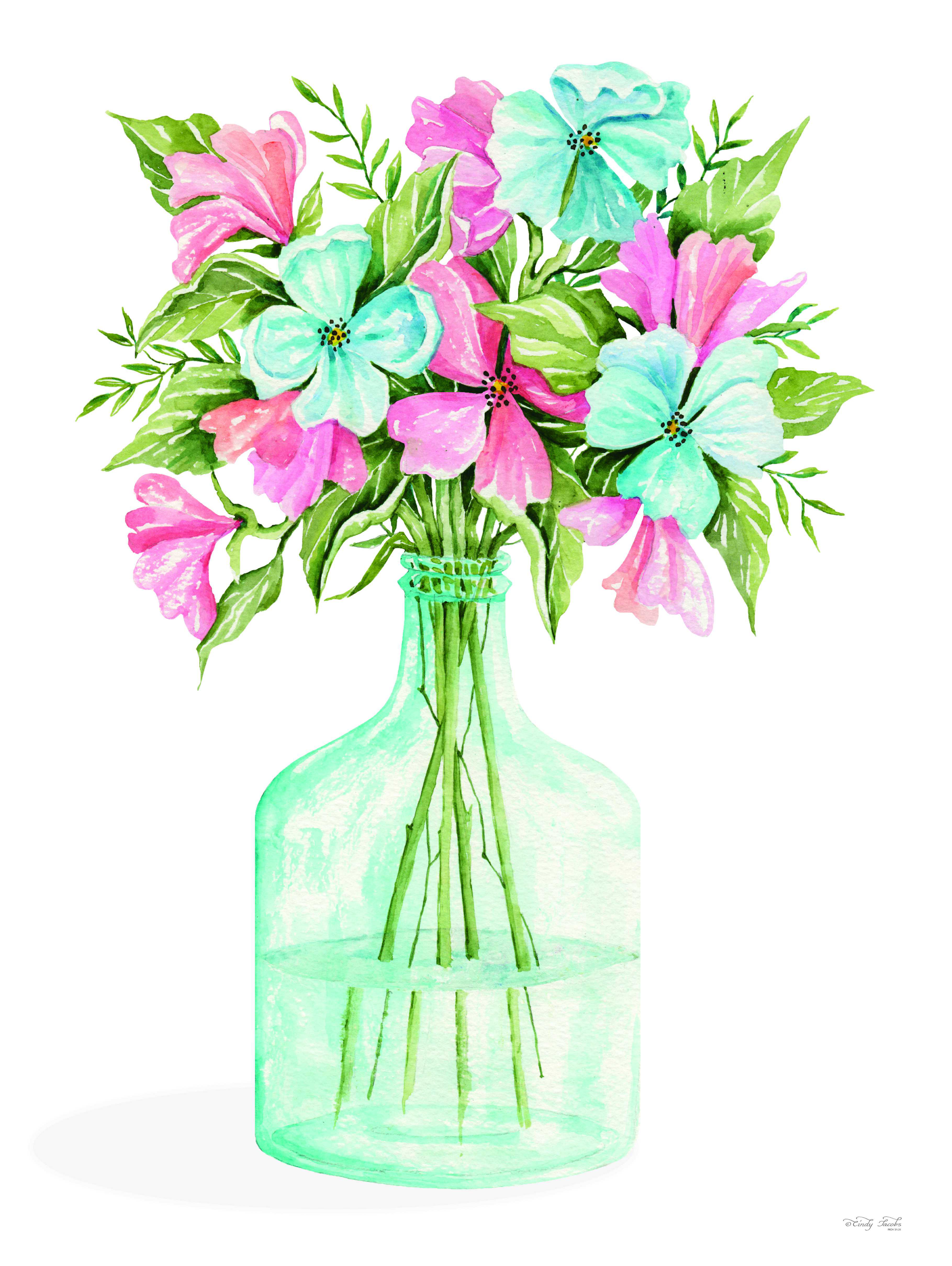 Wildon Home® Pretty Posies I by Cindy Jacobs - Wrapped Canvas Print ...