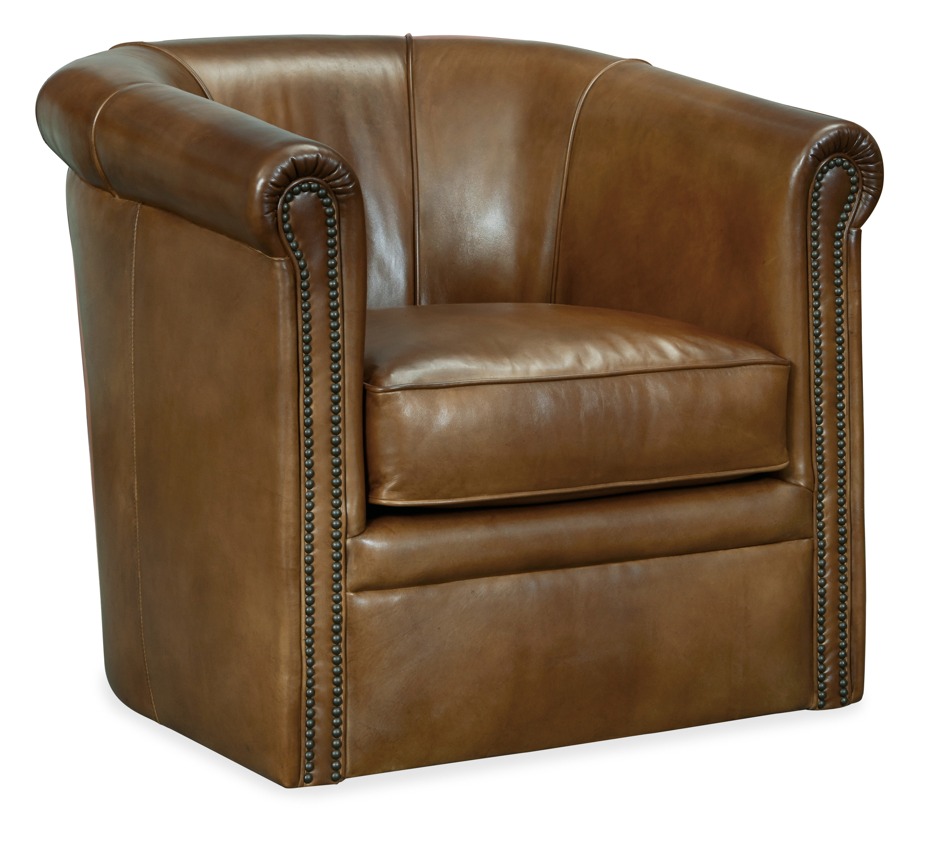 Loon Peak® Garnsey 32'' Wide Genuine Leather Top Grain Leather Swivel ...