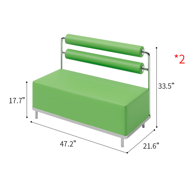 Canadian Linen Restaurant Cafe simple green booth benches | Wayfair