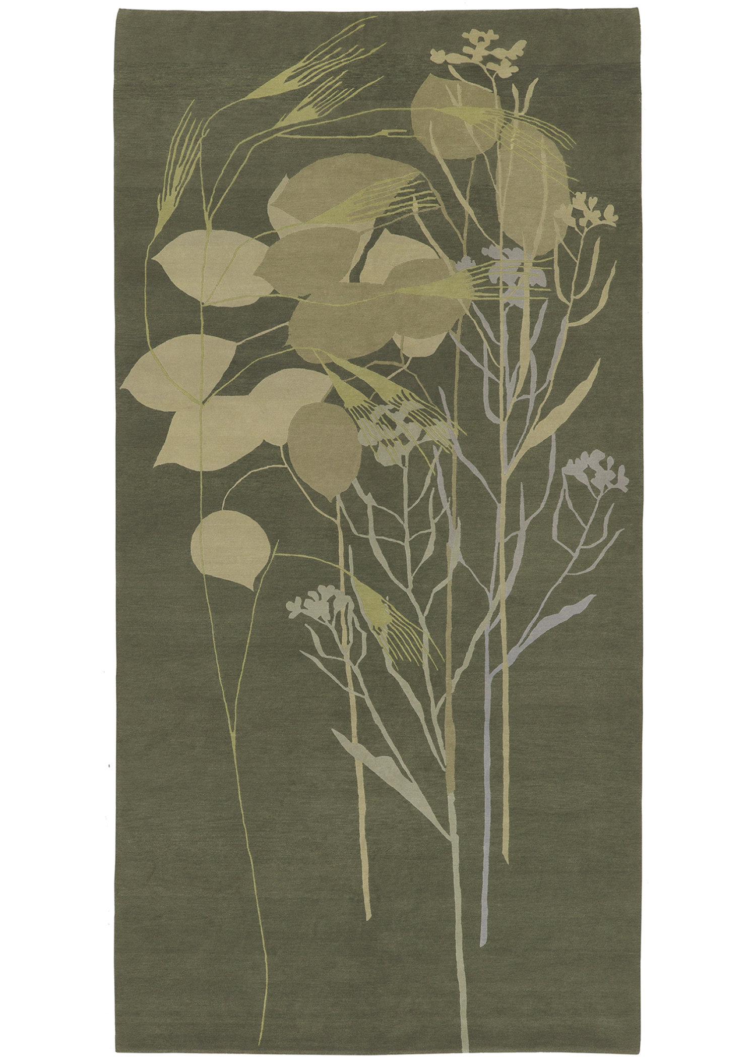 Odegard Carpets Coconut Flower Hand-Knotted Area Rug in Jade | Wayfair