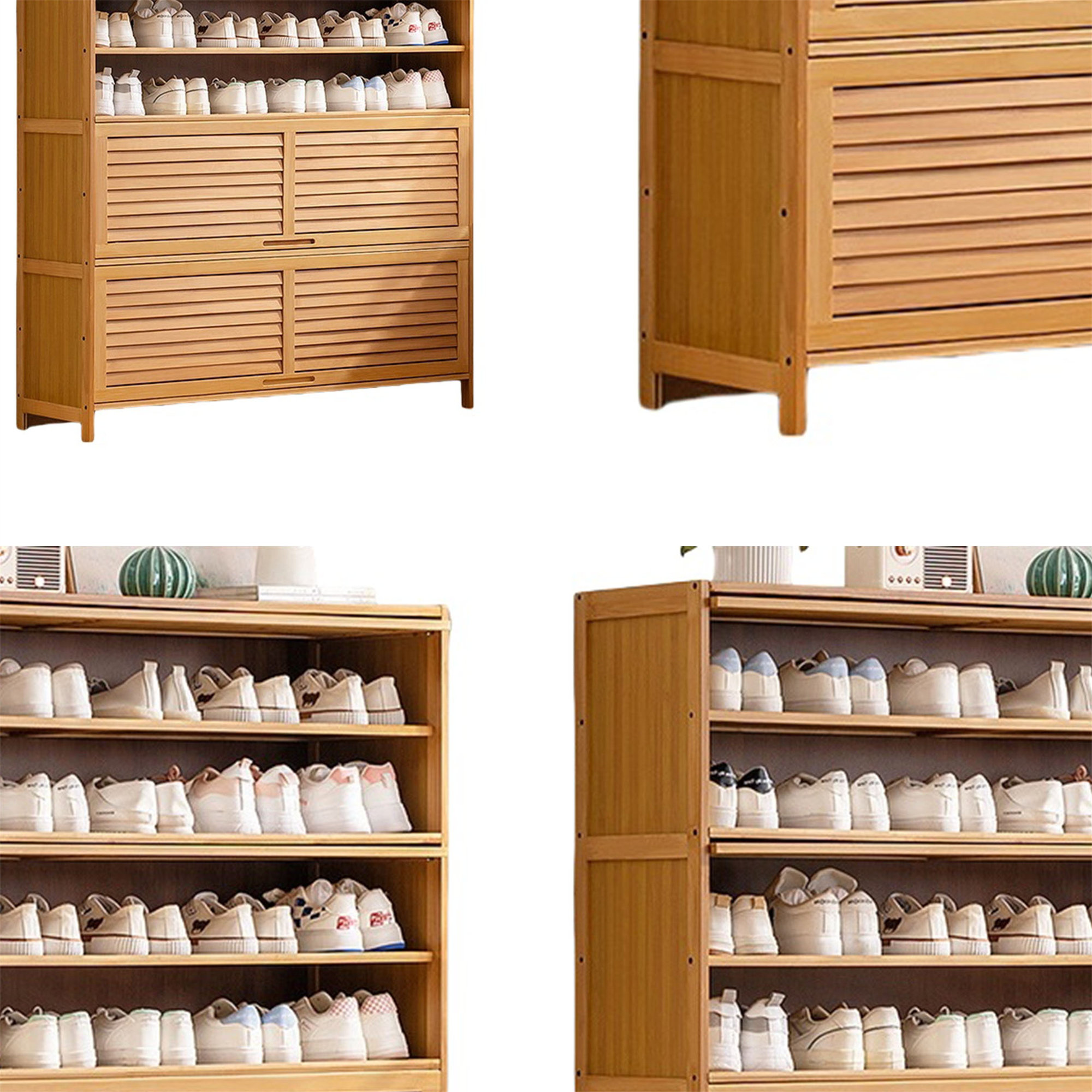 Lark Manor™ Tall Standing Multi-tier Shoe Cabinet With Doors | Wayfair