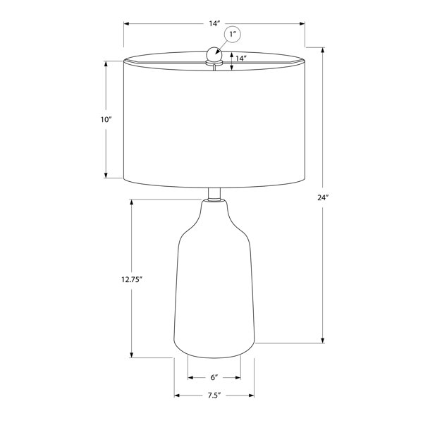 Ivy Bronx Lighting, 24"H, Table Lamp, Contemporary | Wayfair