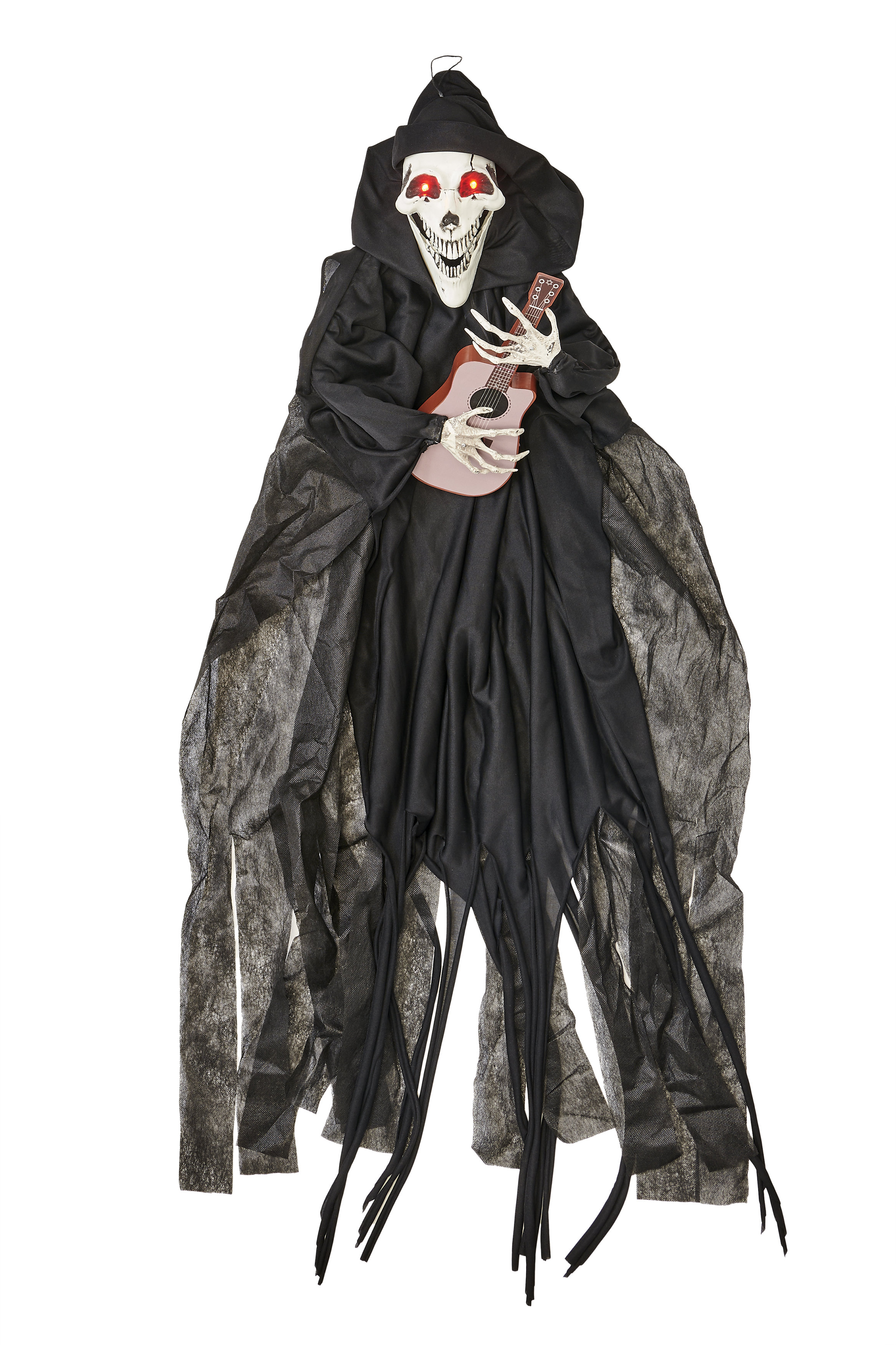 The Holiday Aisle® 52" Animated Halloween Hanging Reaper Playing Guitar ...