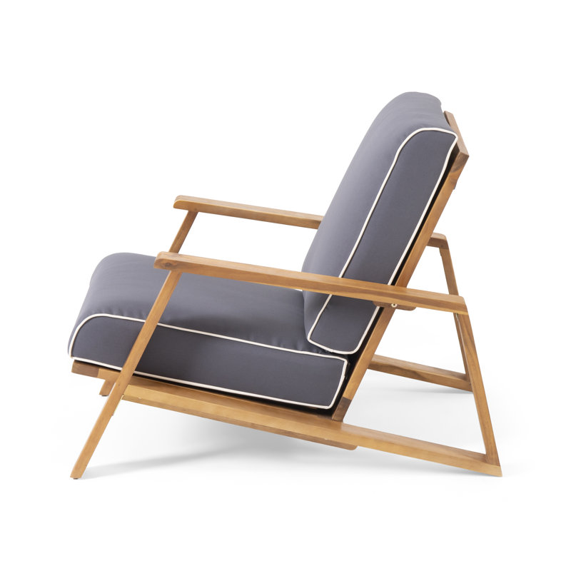 Wade Logan® Isham Patio Chair with Cushions & Reviews | Wayfair