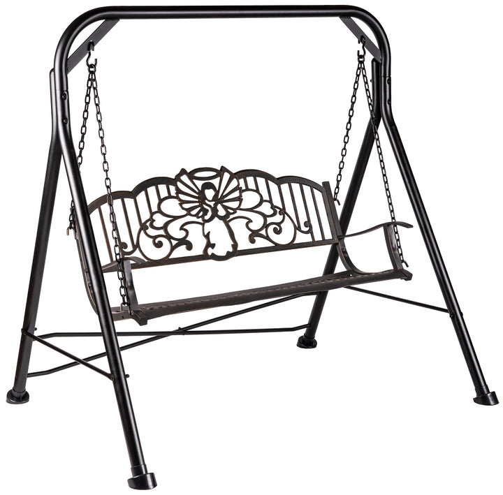 Canora Grey Shymel 2 Person Angel Memorial Porch Swing with Stand | Wayfair