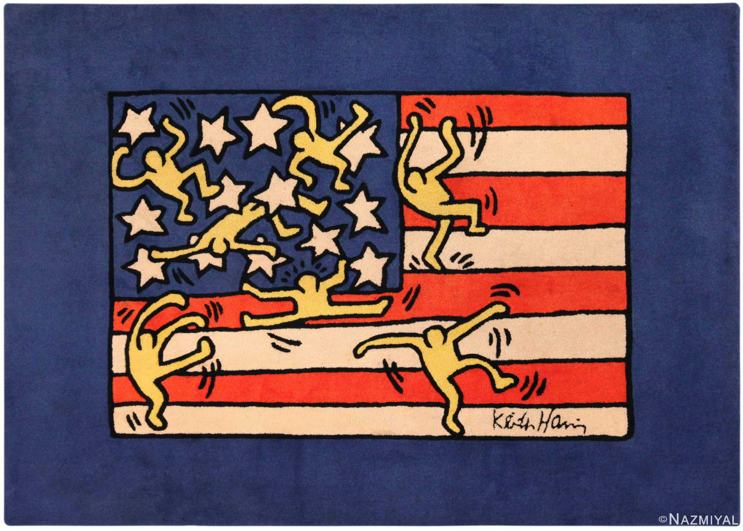 Nazmiyal Collection Born In USA Vintage Art Rug By Keith Haring | Wayfair