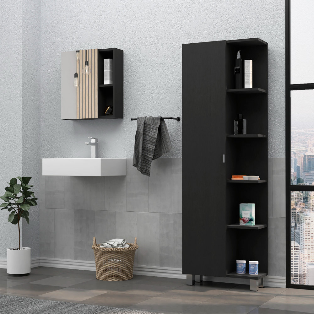 Latitude Run® Bruschi Freestanding Bathroom Storage Furniture Set | Wayfair