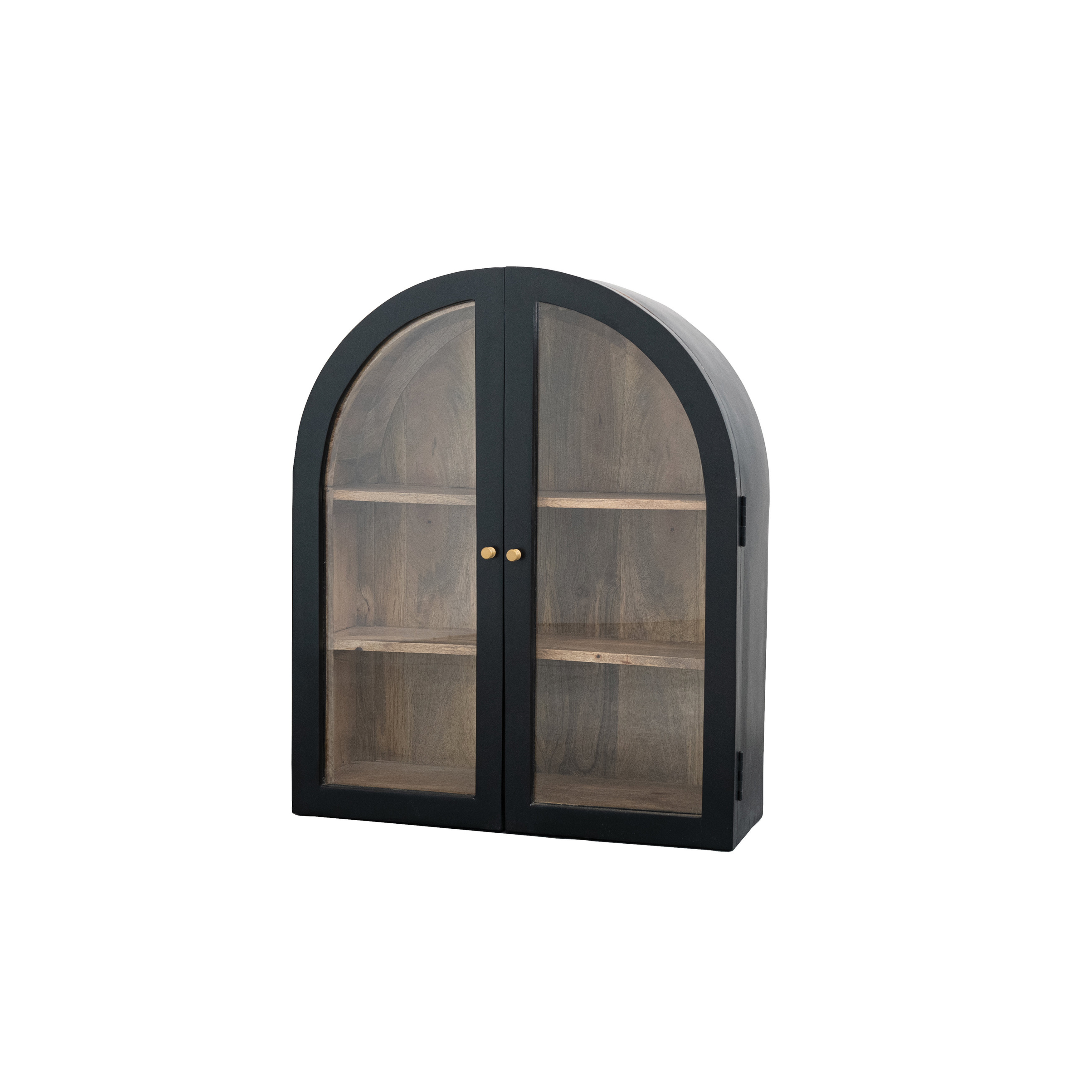 Rebrilliant Arched Mango Wood Wall Cabinet | Wayfair