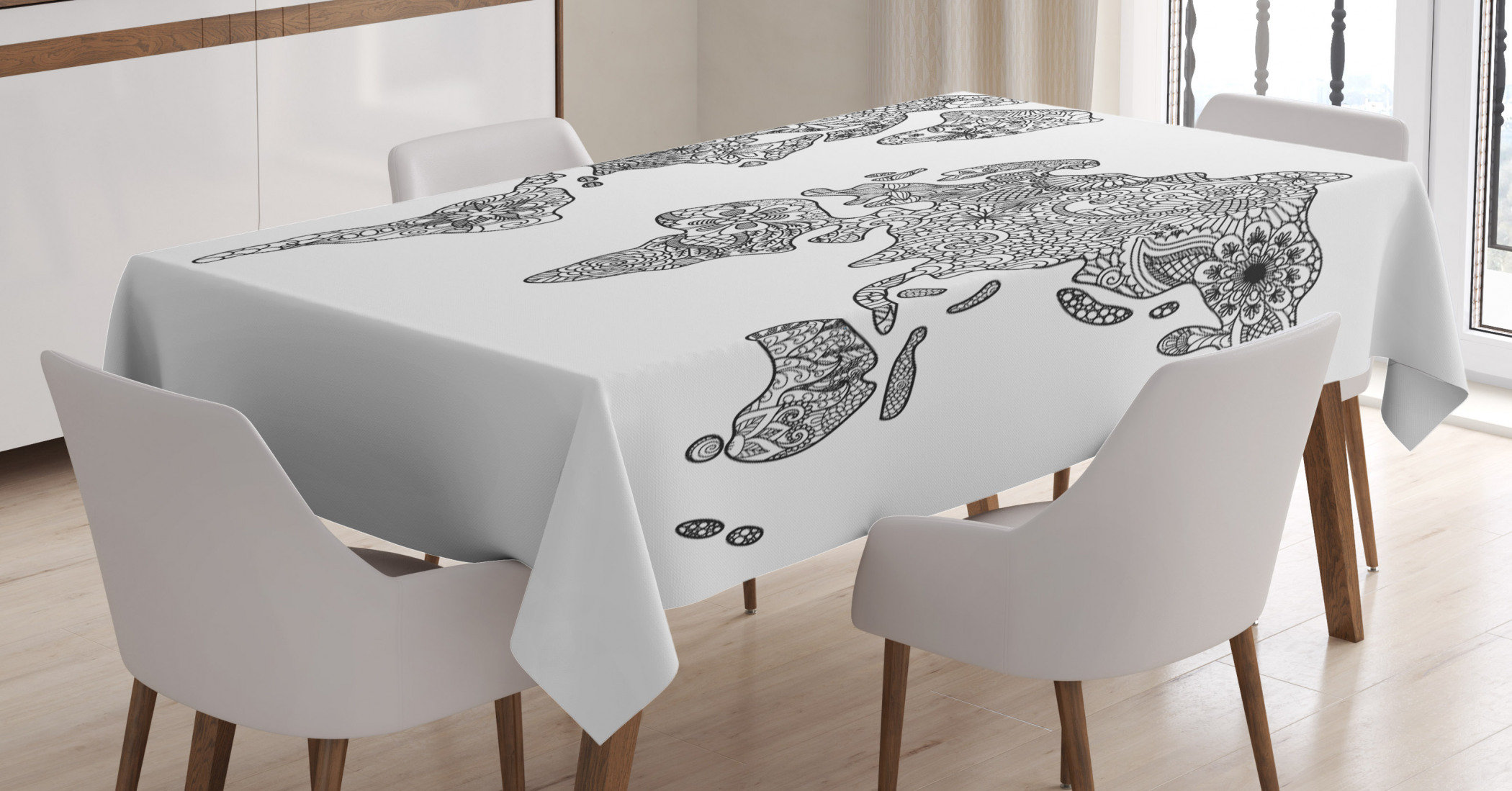 East Urban Home World Map Tablecloth | Wayfair