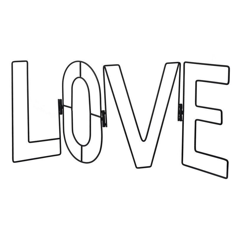 The Holiday Aisle® Jahirah LOVE Metal Wire Letter Block | Wayfair