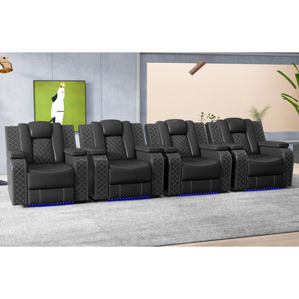 Ivy Bronx 37.8" Wide Modern Soft Upholstered Cushioned Arm Power ...