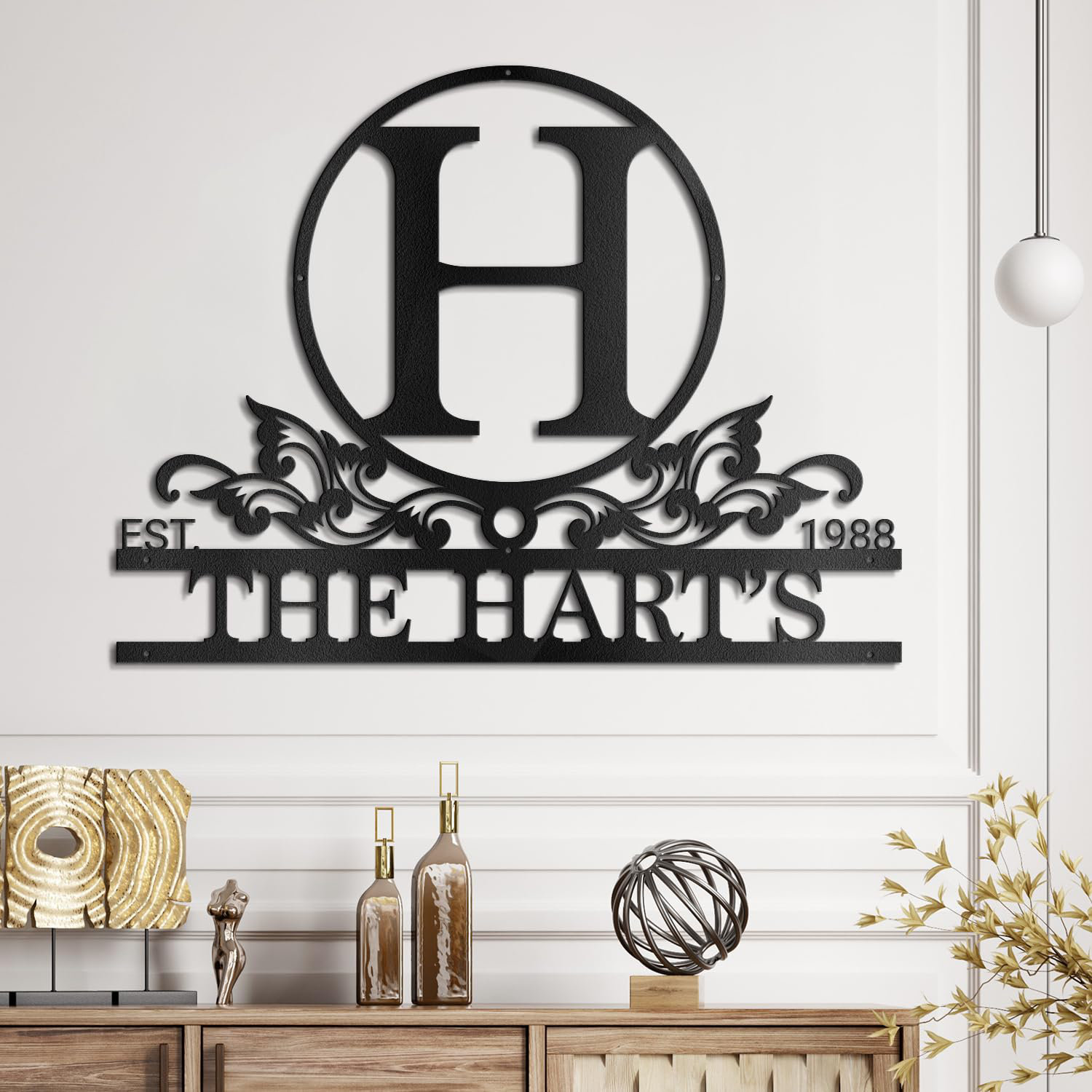 SIGNLEADER Custom Metal Signs Metal Name Sign Metal Wall Art Split ...