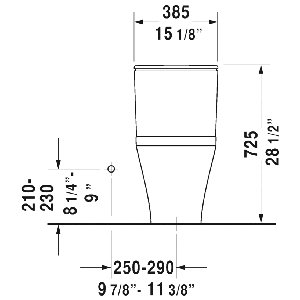 Duravit DuraStyle Dual Flush Elongated One-Piece Toilet (Seat Not ...
