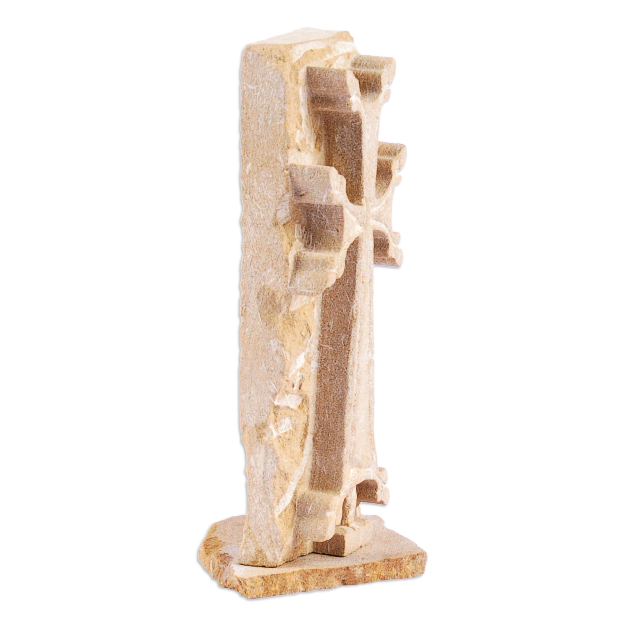 Novica Handmade Celtic Cross Felsite Stone Sculpture | Perigold