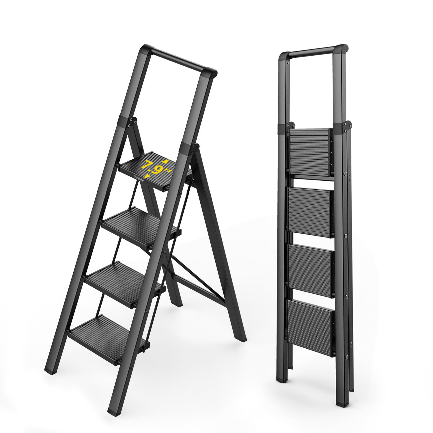 WFX Utility™ 4-Step Folding Ladder With Wide Pedals, Lightweight And ...