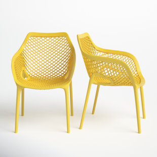 Yellow Patio Dining Chairs You'll Love | Wayfair