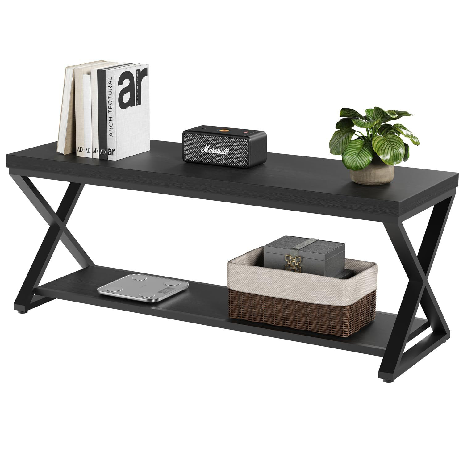 Longshore Tides Bench, Modern Entryway Bench For Bedroom, Wood Metal ...