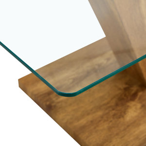 Millwood Pines Coffee Table. Transparent Tempered Glass Tabletop With ...
