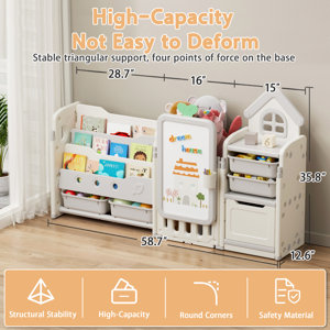 Zoomie Kids Foldable Kids Toy Storage Organizer ,With Removable Bins ...