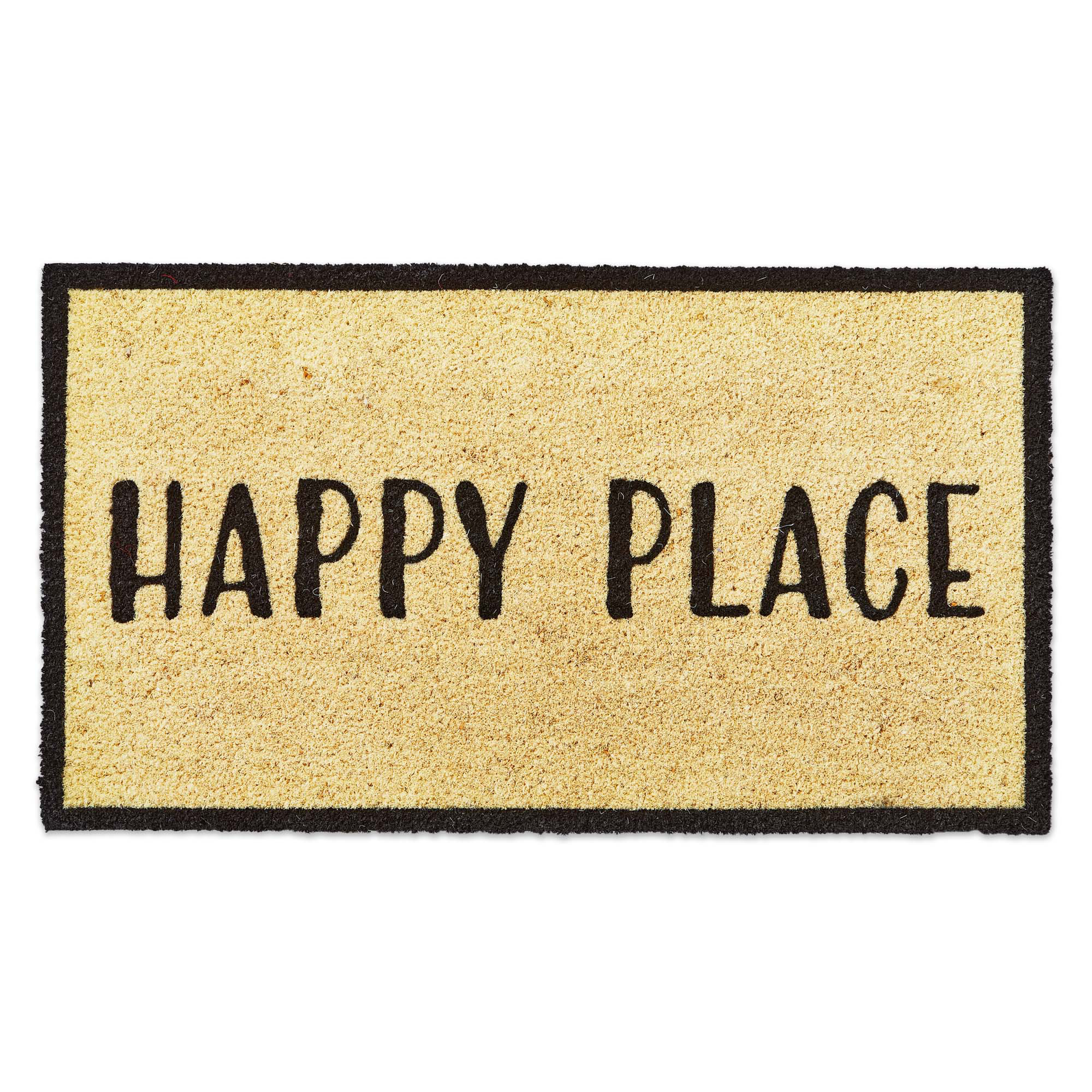 Ebern Designs Happy Place Pvc Coir Mat | Wayfair