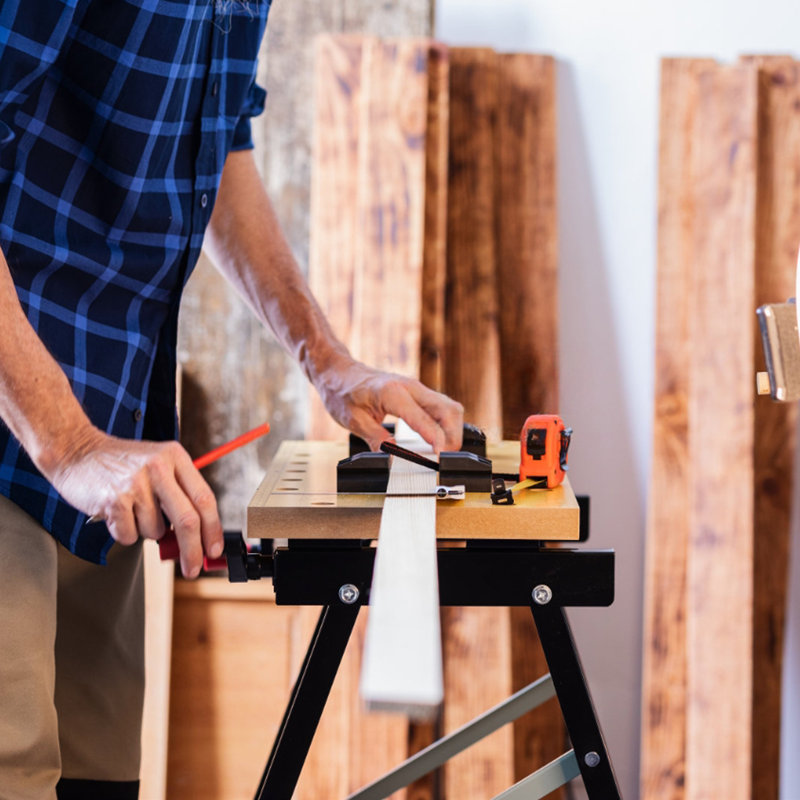 17 Stories Folding Work Table Portable Workbench With Adjustable Height ...