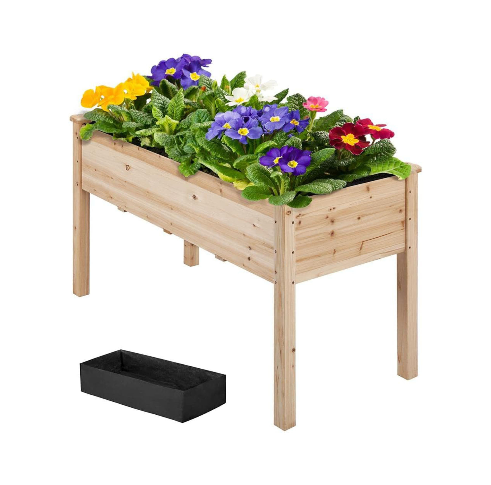 One Allium Way® 48x24x30in Elevated Wooden Horticulture Planter Box ...