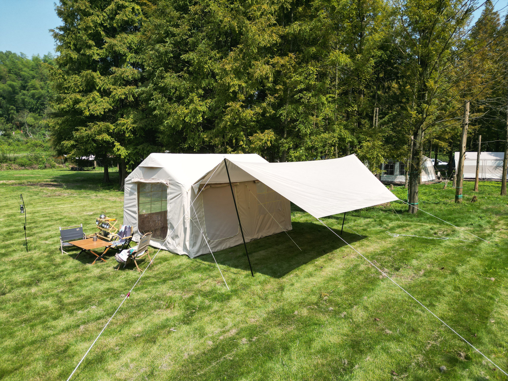 VODYXSEP Canopy, Inflatable Camping Tents With Hand Pump, Air Glamping ...