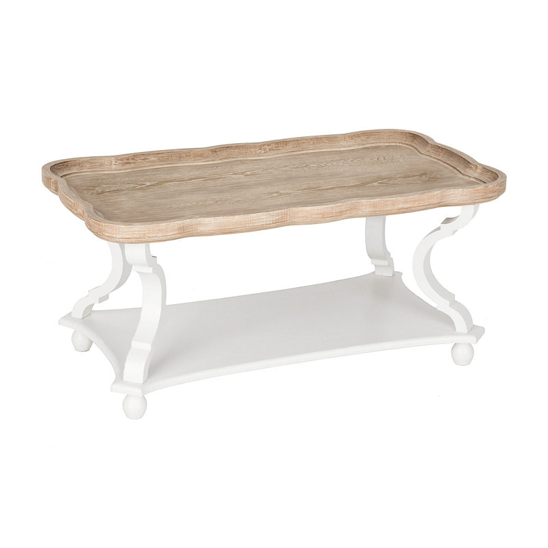Ophelia & Co. Plaisance Rustic Farmhouse Cottage Core Coffee Table ...
