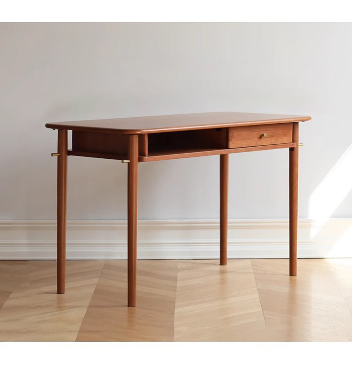 Hokku Designs Minimalist Cherry Wood Computer Desk | Wayfair