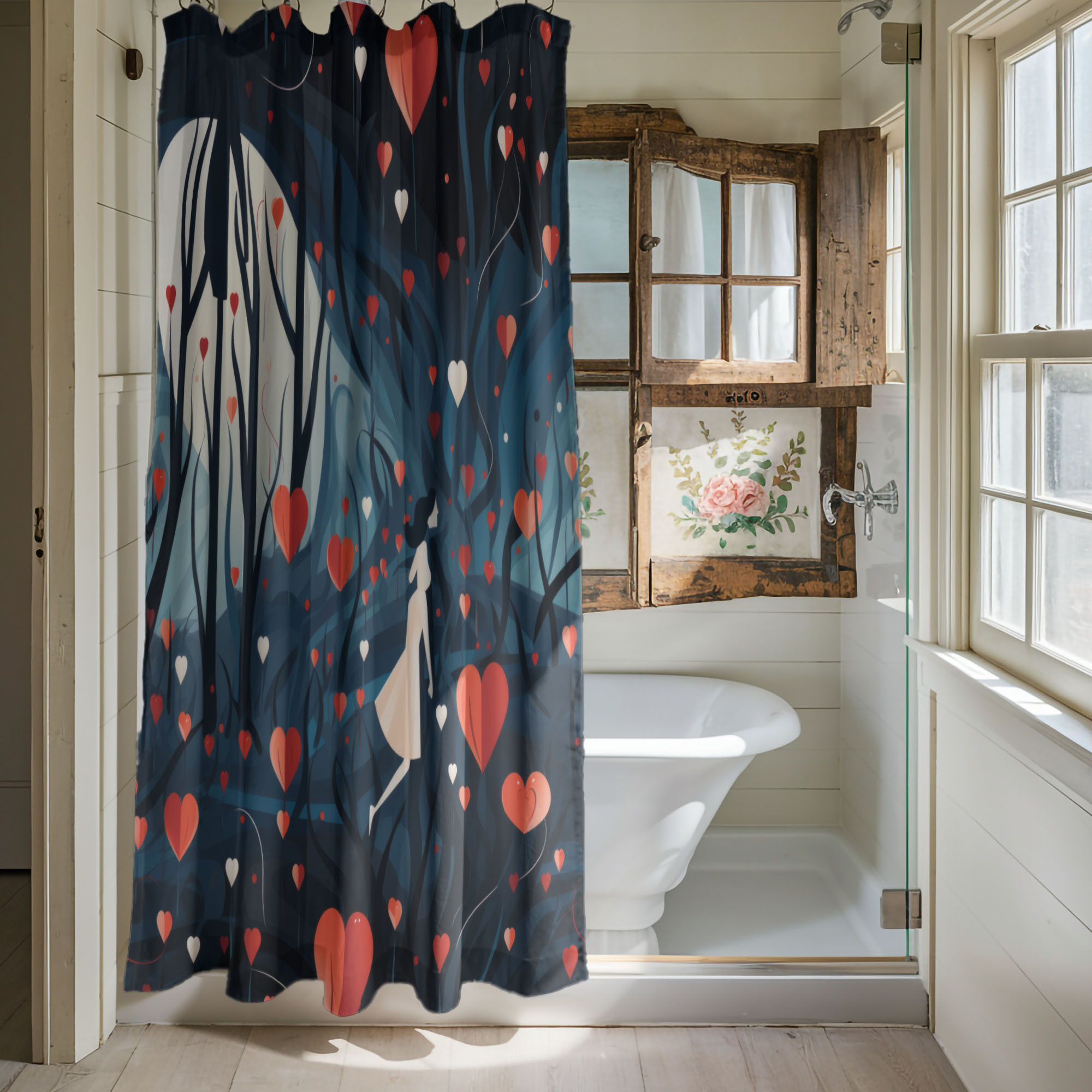 East Urban Home Love Hug - Premium Shower Curtain | Wayfair