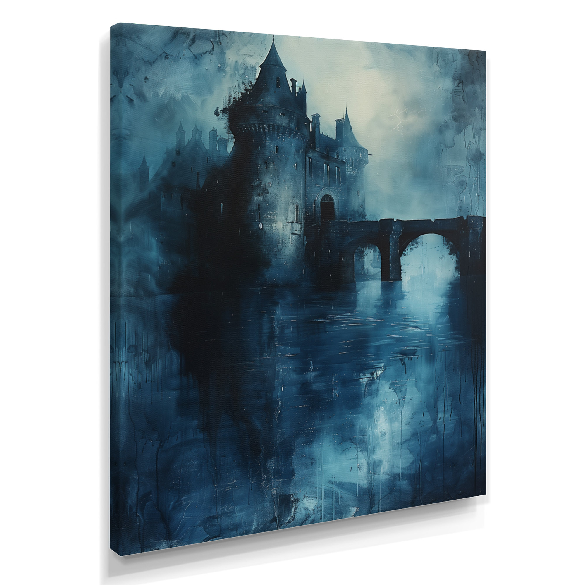 Winston Porter Grey Blue Medieval Warewolf Fortress - Chateaus Wall Art ...